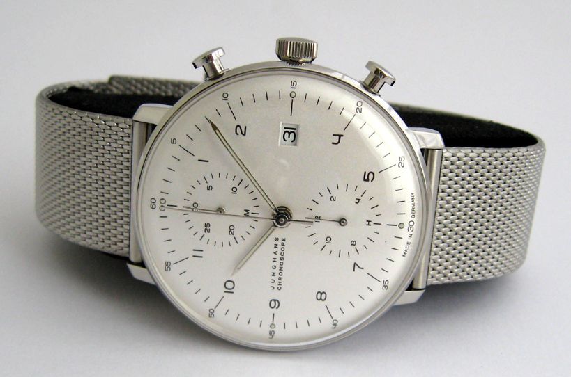 Max Bill Chronoscope by Junghans Automatic Chronograph. Number MXB 14