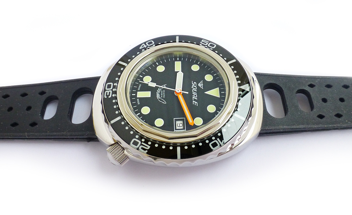 Squale 2002 Black. Maxi Dial 2002.SS.BK.BK.NT